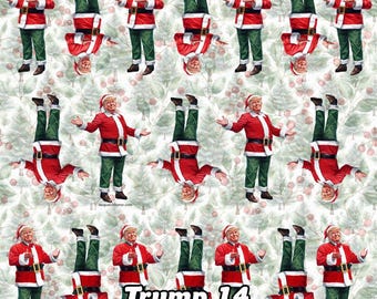 Donald Trump, Christmas MAGA, Quilt Cotton Fabric BT Yard - Etsy