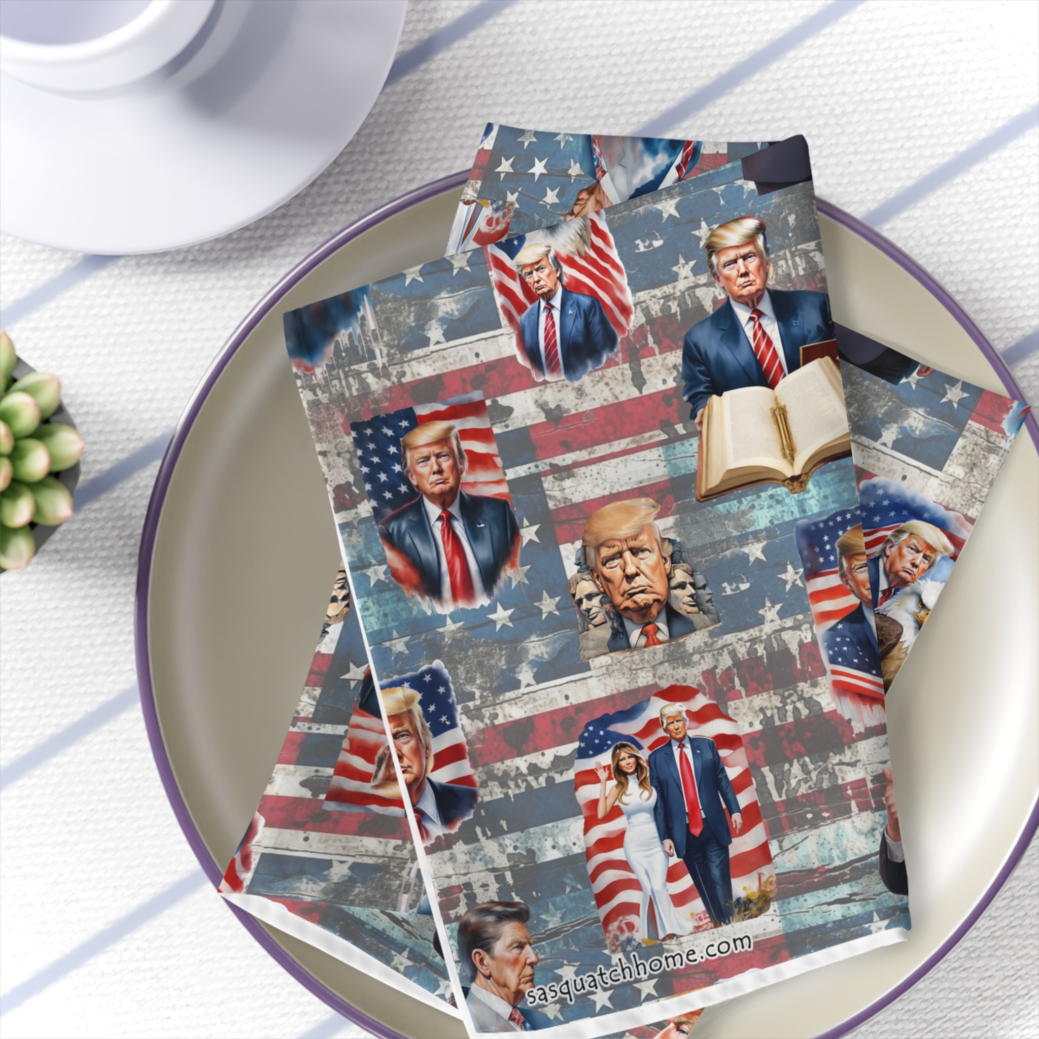Donald Trump MAGA 45th President 4 Piece Reusable Polyester Napkins - Etsy