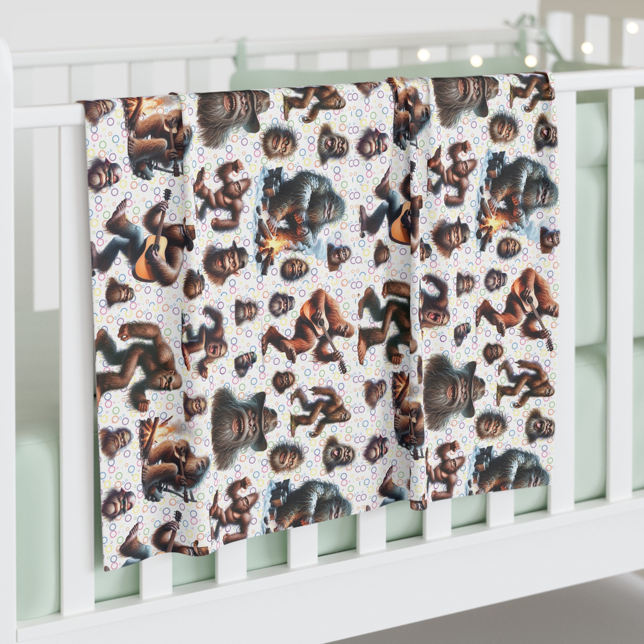 Sasquatch Bigfoot Crazy Squatches Swaddle Receiving Blanket - Etsy