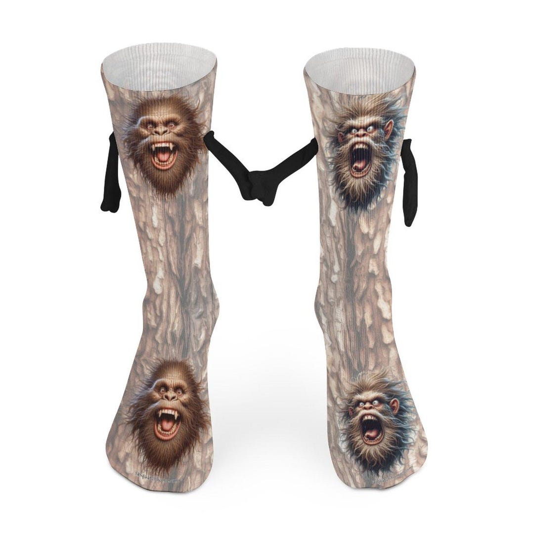 Bigfoot Magnetic Holding Hands Funny Socks – PERSONALIZE FREE - Etsy