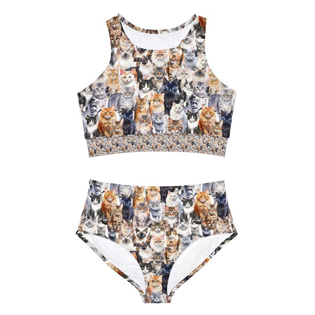 Kittens / Cats Collage Sporty Bikini Set - Etsy