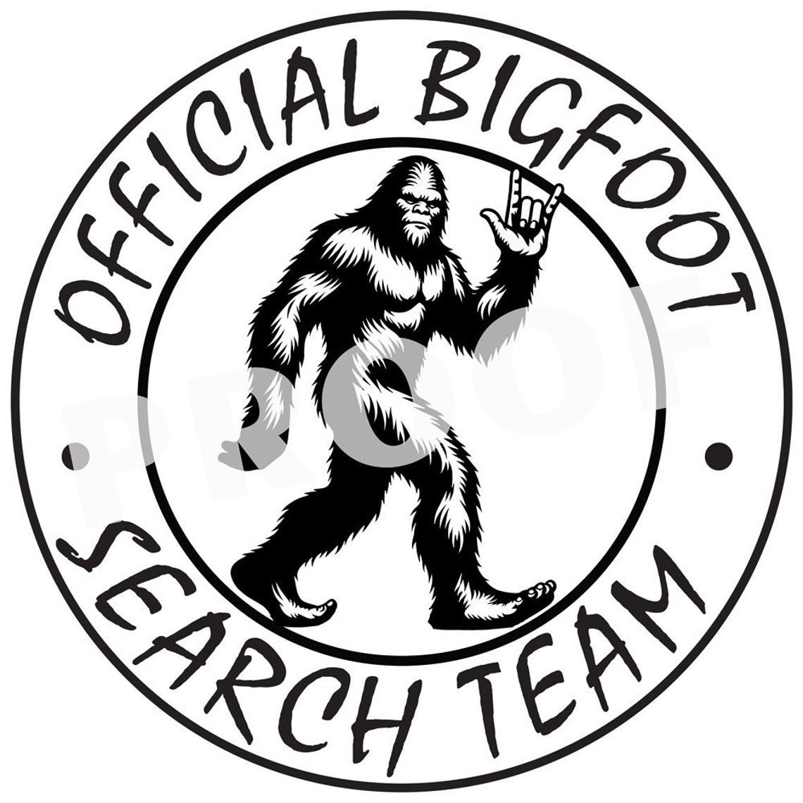 Big Foot / Bigfoot Official Search Team 12 15 PDF & SVG 350 DPI Formats ...