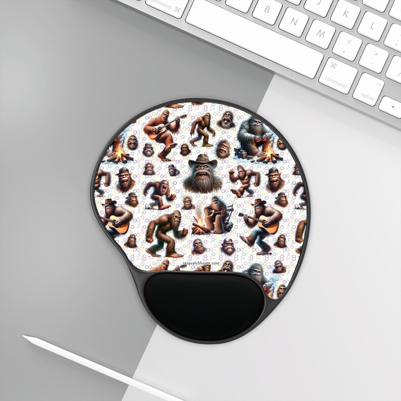 Funny Sasquatch Bigfoot Ergonomic Mouse Pad With Wrist Rest 9x10 - Etsy