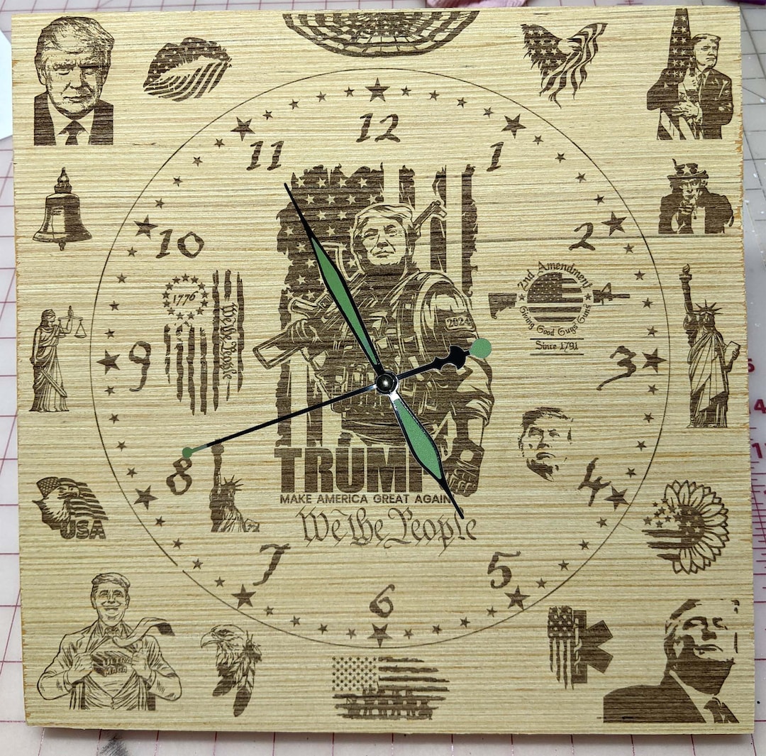 Donald Trump MAGA Clock 3 Sizes FREE Personalization made With ...