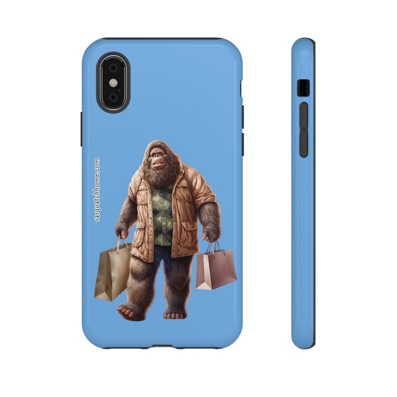 Shopping Sasquatch Bigfoot 2 Tough Cell Phone Cases Blue - Etsy