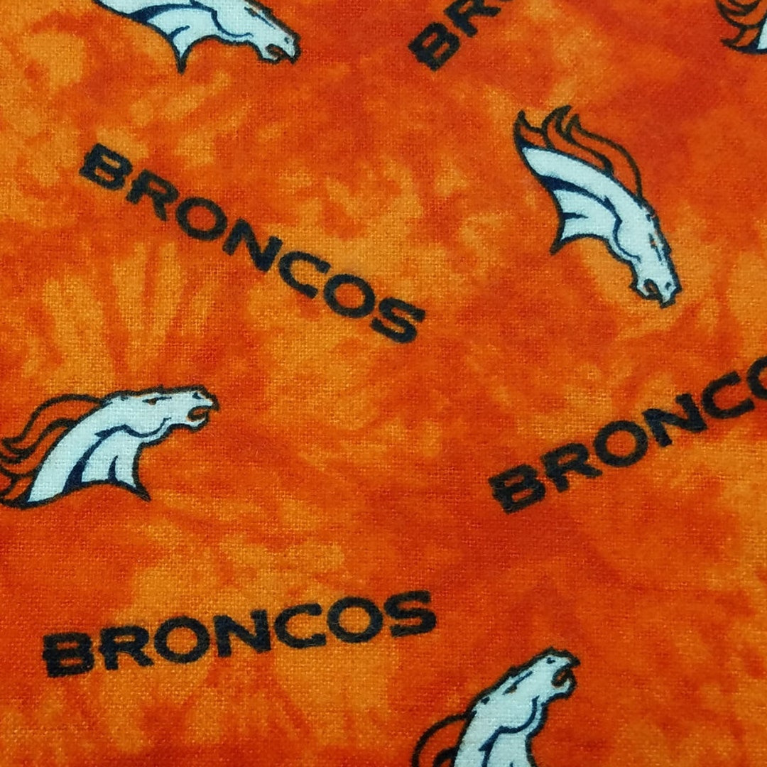 Denver Broncos Flannel Fabric FREE SHIP - Etsy
