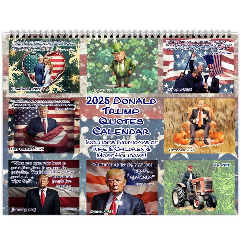 Trump 2025 Wall Calendar - Etsy