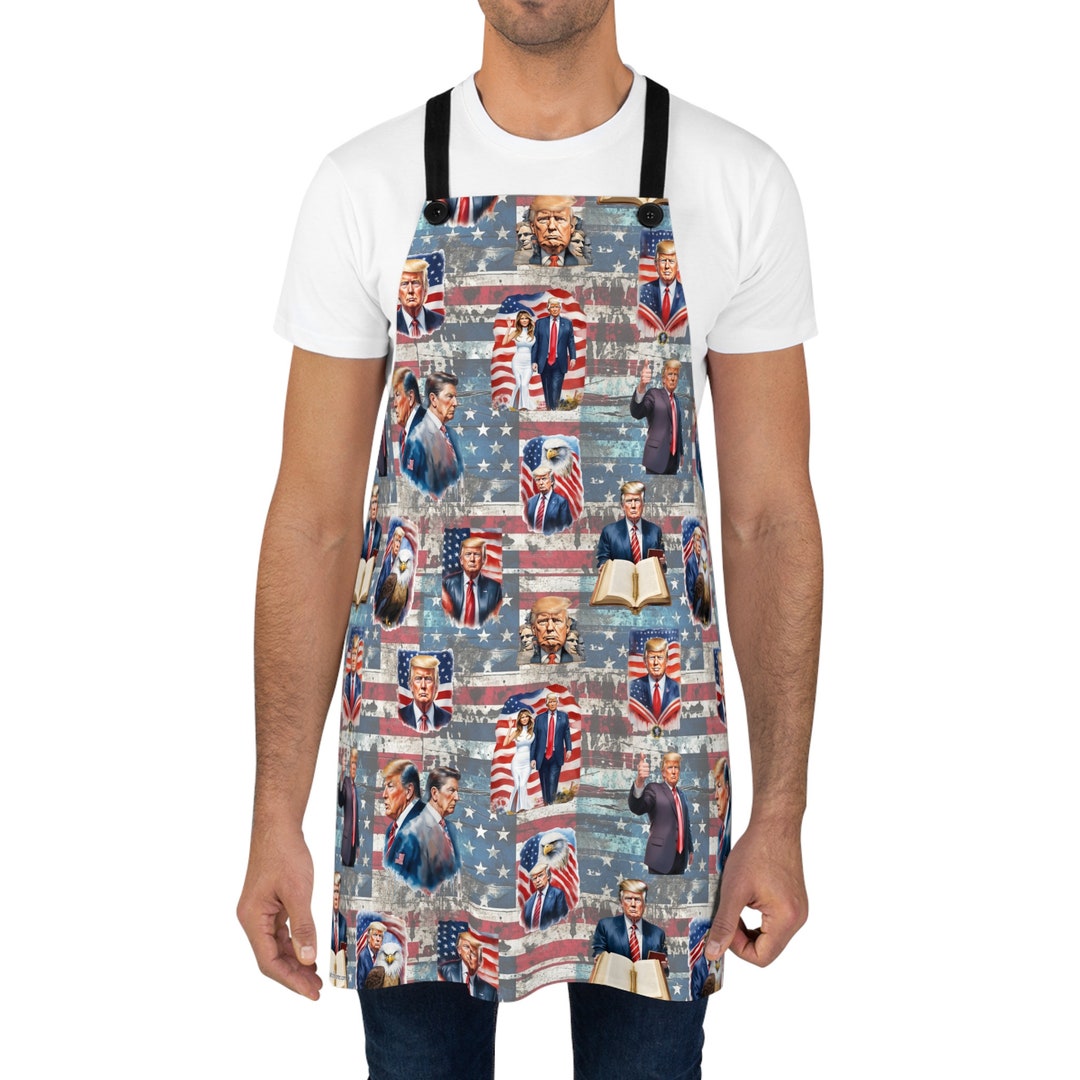 Donald Trump 45th President MAGA Poly Apron W/ Detach Strap Team ...
