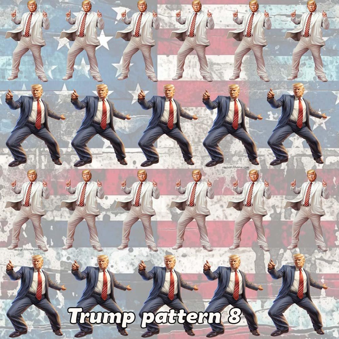 Donald Trump Dancing Maga 45th Präsident Patriot 1 Quilt Baumwollstoff ...