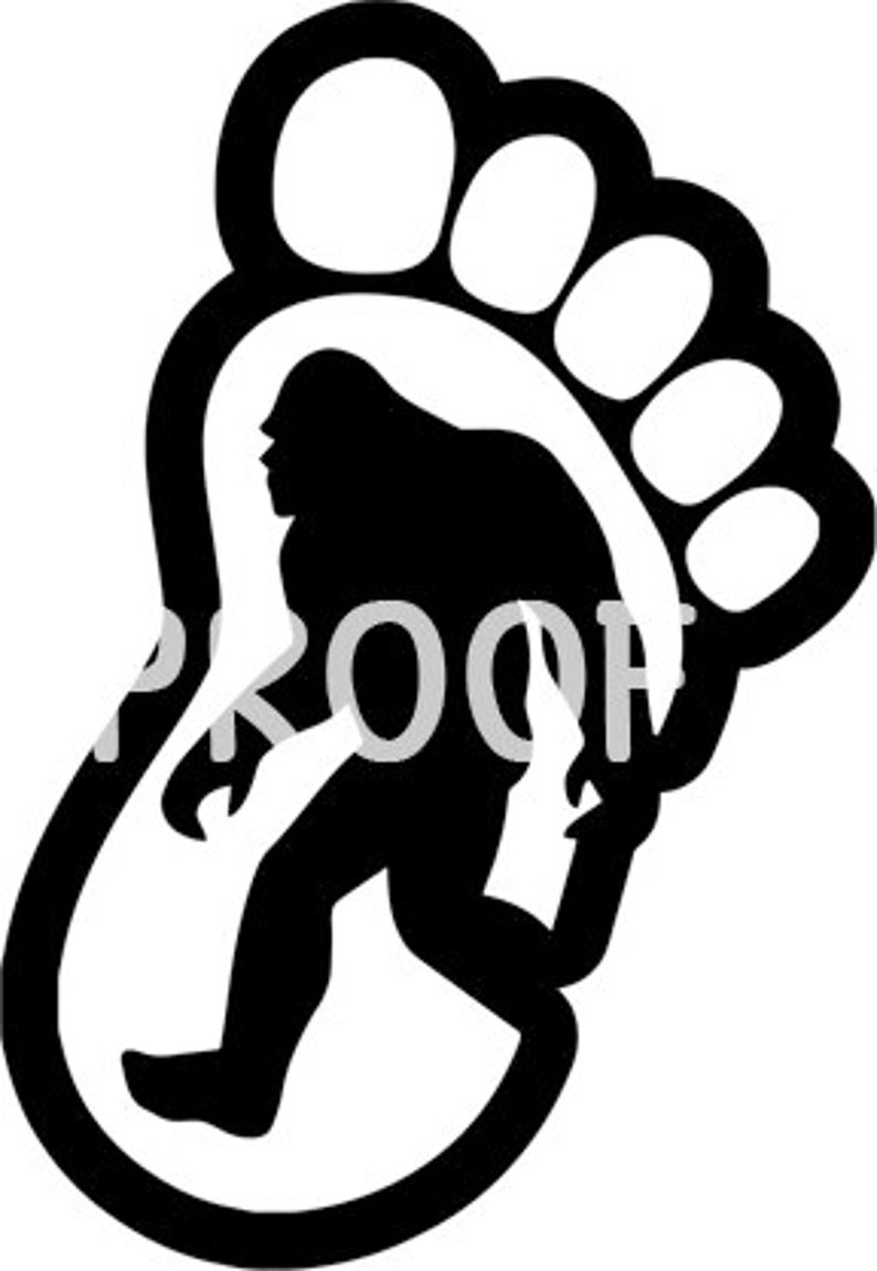 Big Foot / Sasquatch in Foot Print SVG PNG DXF Formats - Etsy