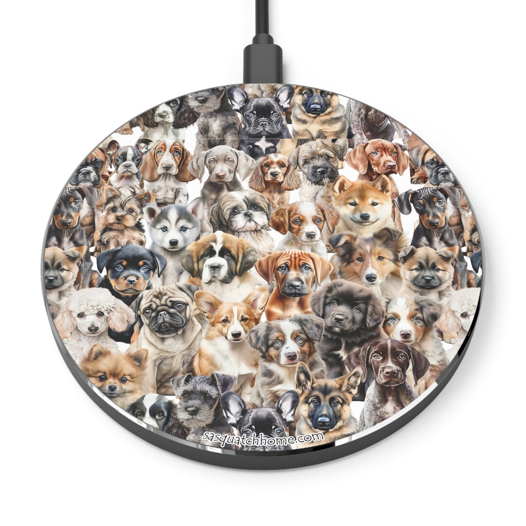 Puppy Dog Collage Spoke Wireless Charger - Etsy