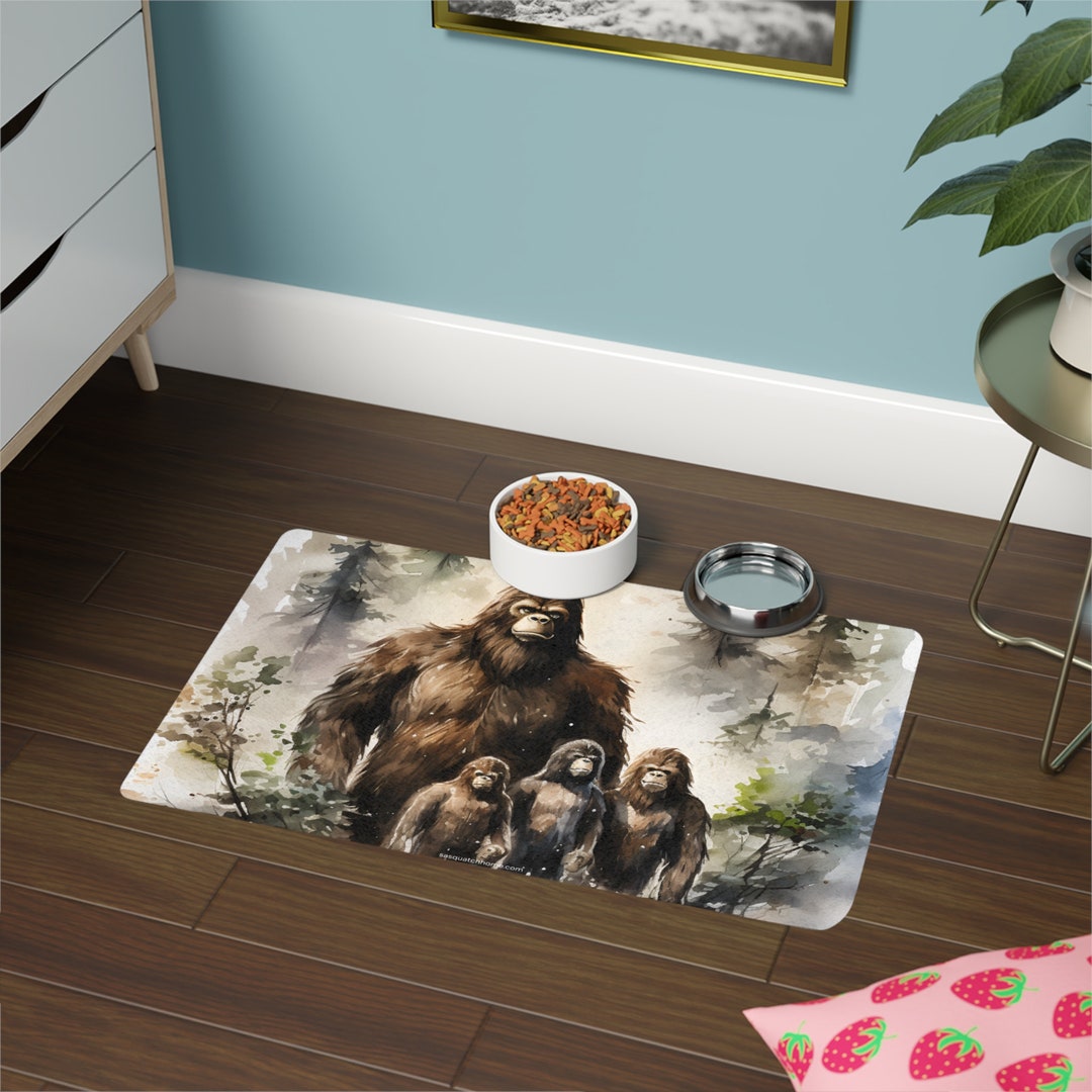 12 X 18 Bigfoot Sasquatch & Kids Waterproof Pet Feeding Mat - Etsy