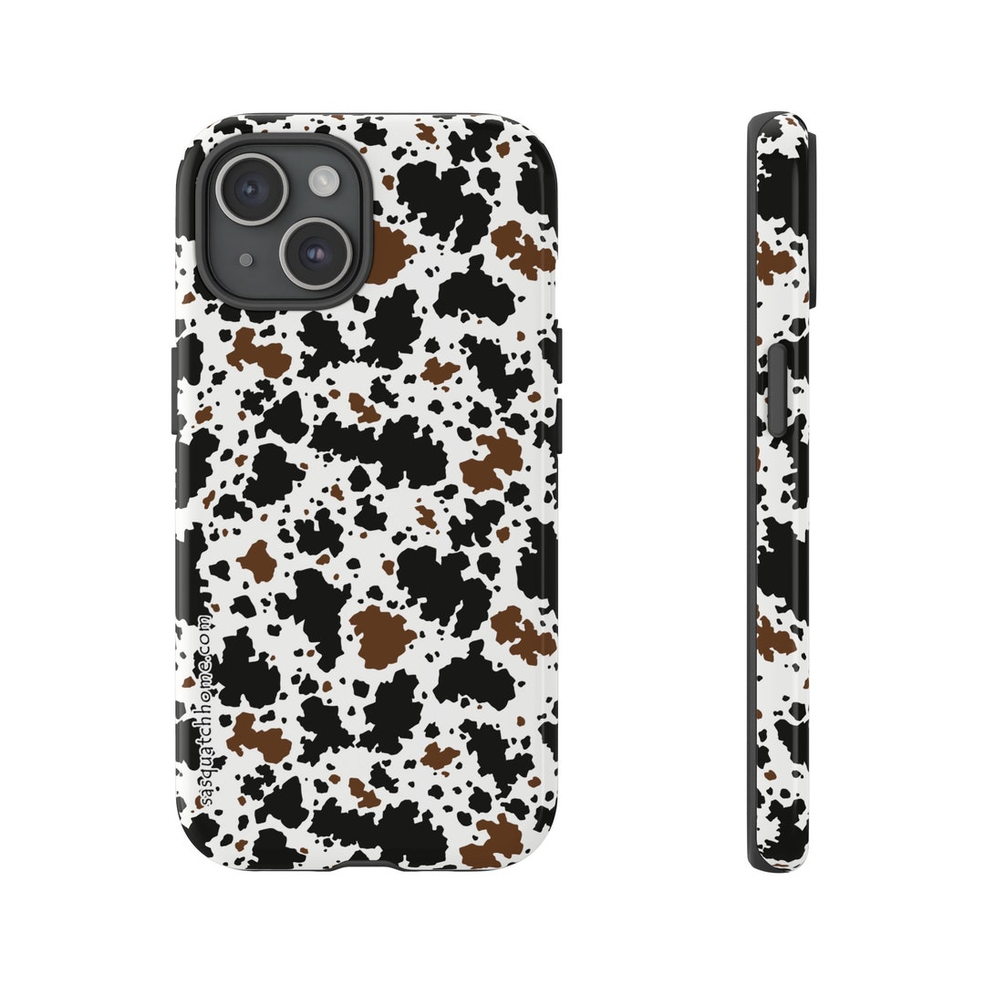 Cow Spots Design Black & Brown Tough Cell Phone Cases - Etsy