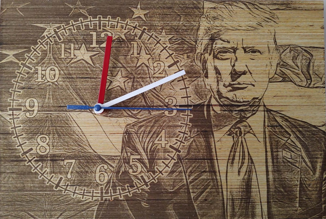 8 X 12 Donald Trump Wall Clock One of a Kind Design - Etsy