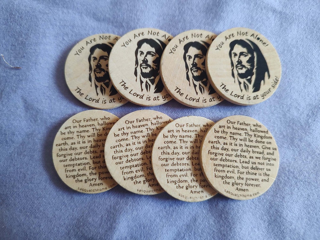 Solid Wood change Coins Laser Etched Coins COMPLETELY CUSTOMIZABLE ...