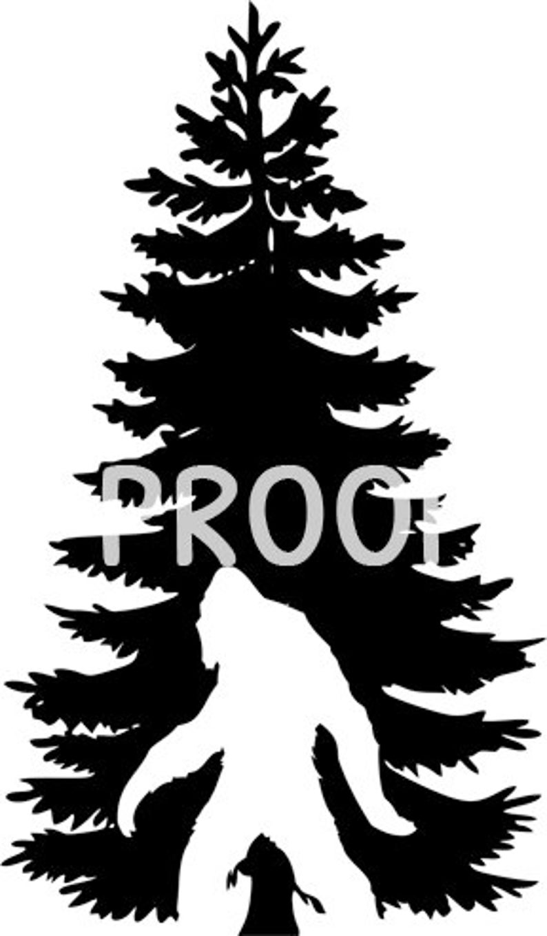 Big Foot / Sasquatch Tree Profile SVG, PNG, DXF Formats Digital ...