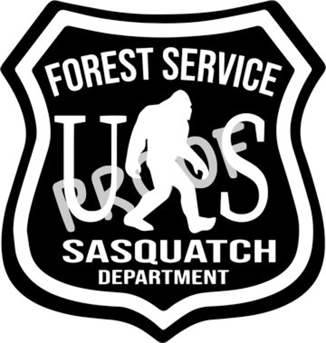 Big Foot / Sasquatch Forest Service Patch - Svg, Png, Pdf, Dxf Formats ...