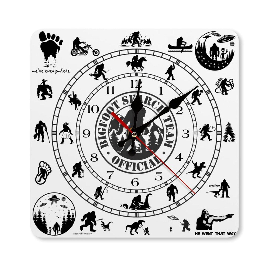 Bigfoot / Sasquatch, Square Wall Clock - Etsy