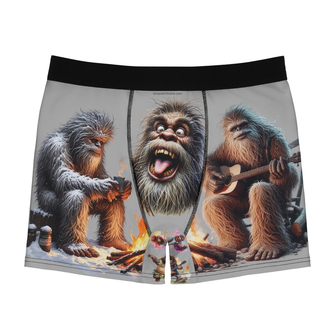 Sarcastic Sasquatch / Bigfoot Funny Men's Boxer Briefs Grey - Etsy