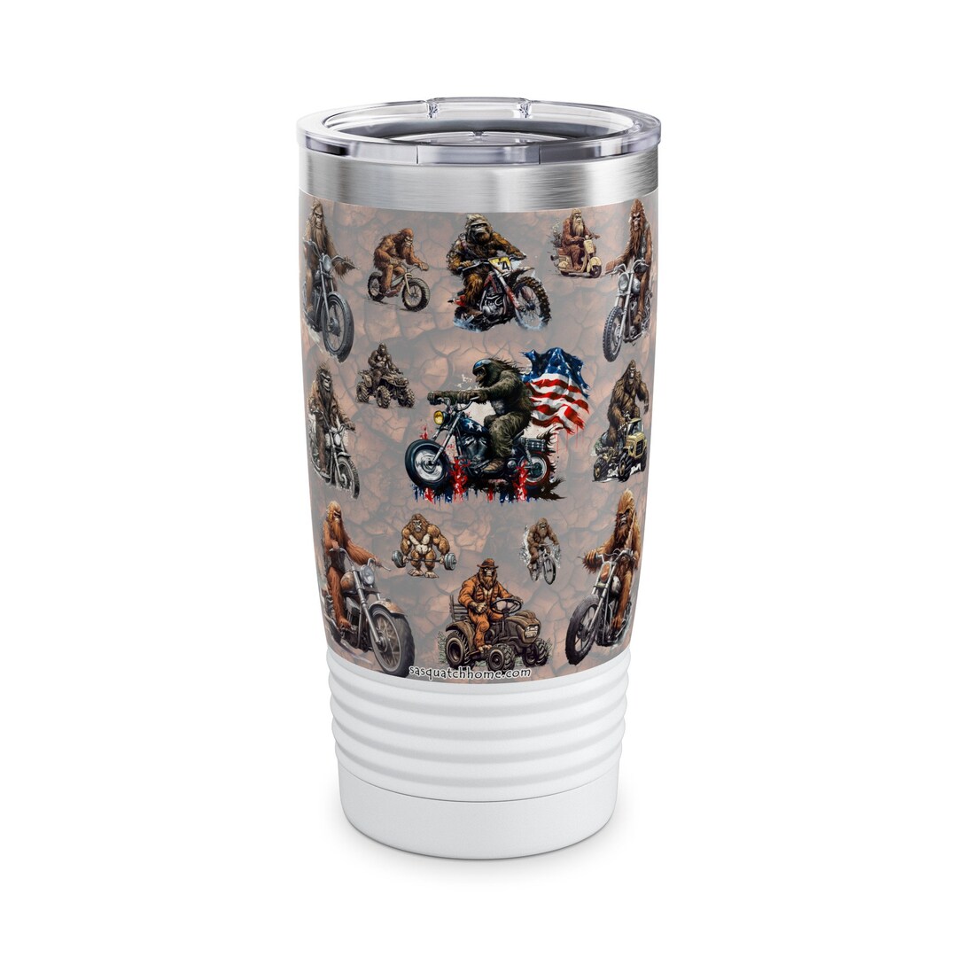Sasquatch Bigfoot Biker Collage Ringneck Tumbler, 20oz - Etsy