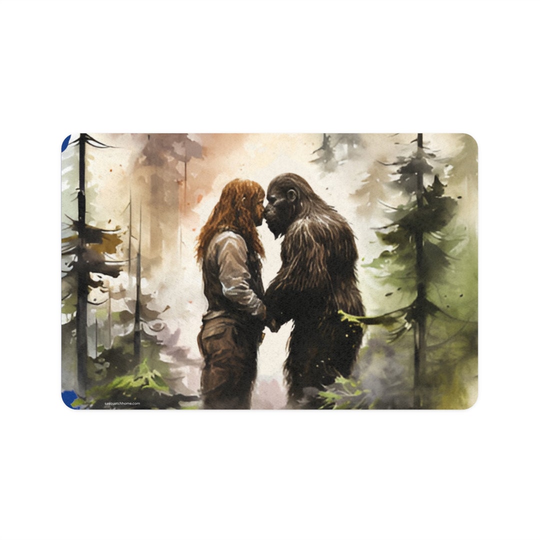 12 X 18 Bigfoot Sasquatch Man and Beast A Waterproof Pet Feeding Mat - Etsy