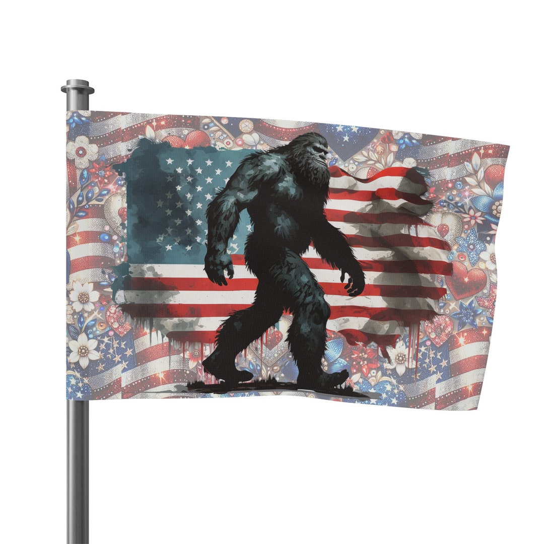 Sasquatch / Bigfoot Patriot Flag - Etsy
