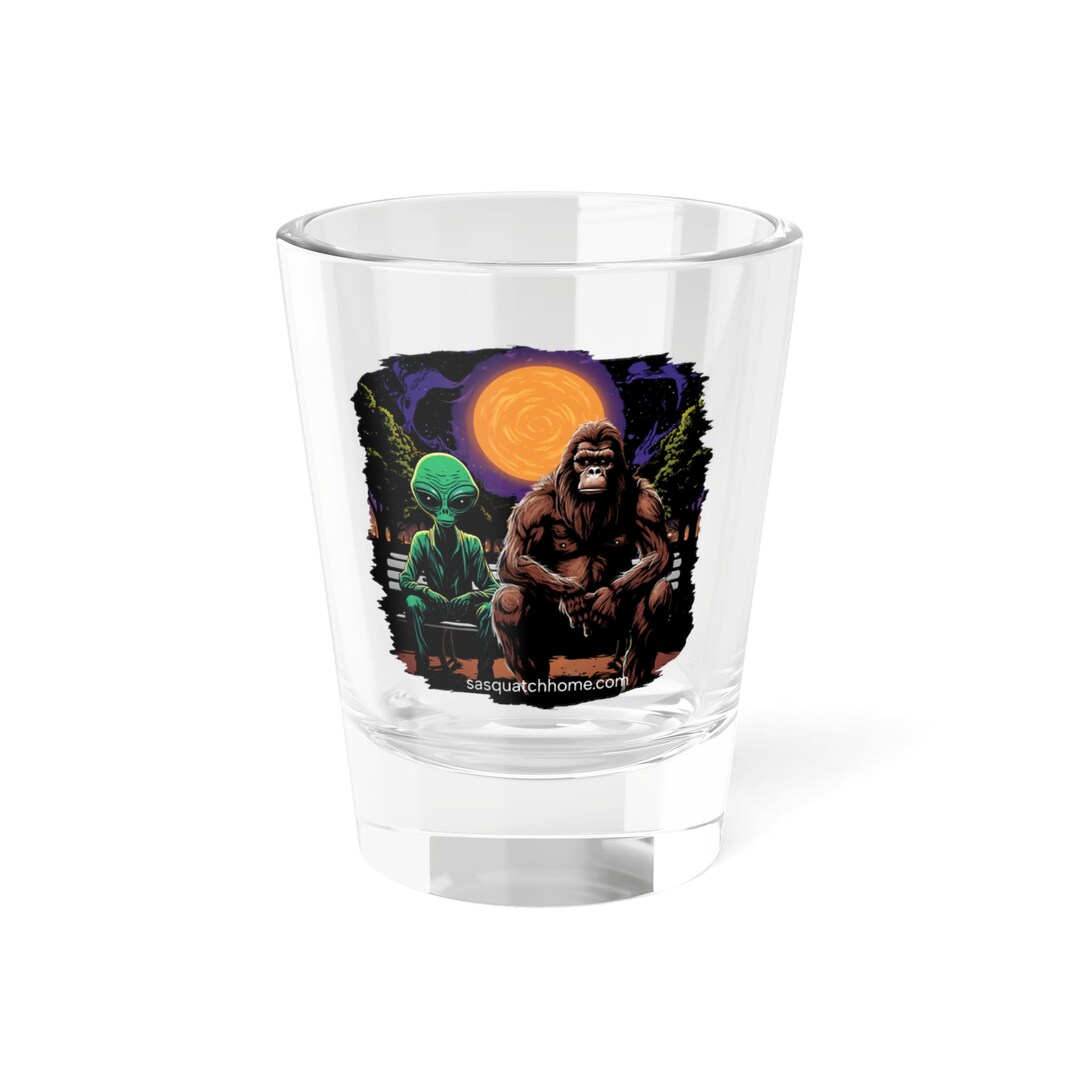 Sasquatch Bigfoot Alien Shot Glass, 1.5oz - Etsy