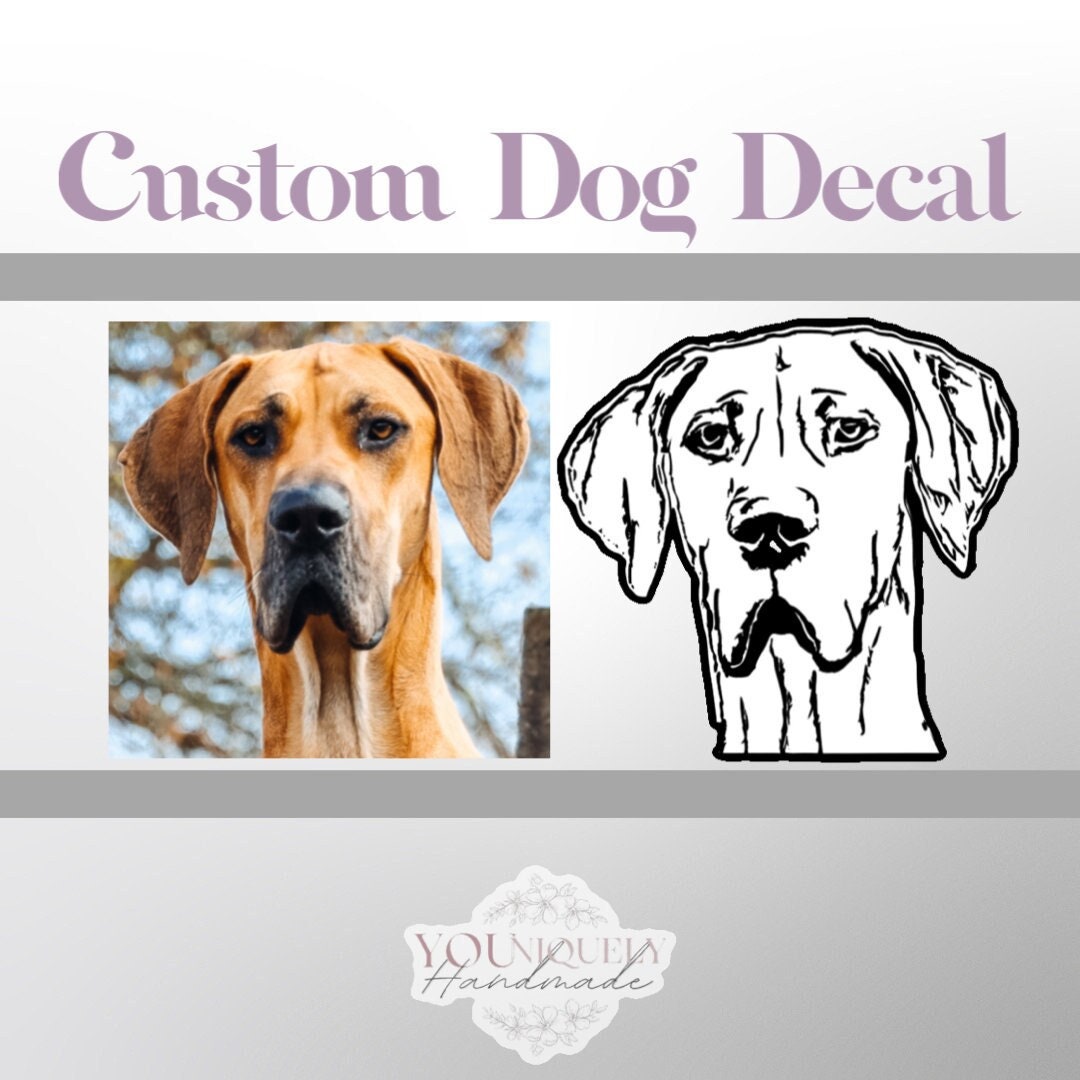 Custom Dog Decal, Dog Car Decal, Decal From Photo - Etsy