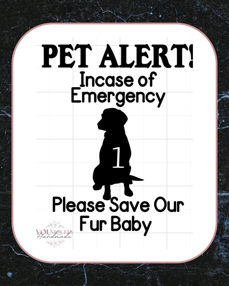 Emergency Pet Decal/ Pets Inside Decal/ Pet Alert Decal - Etsy