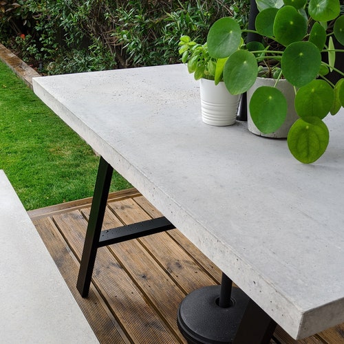 Concrete Dining Tables Concrete Kitchen Tables Solid - Etsy