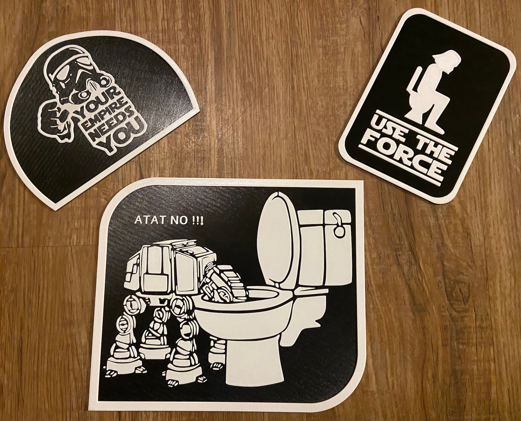 Use the Force Bathroom Sign Set - Etsy