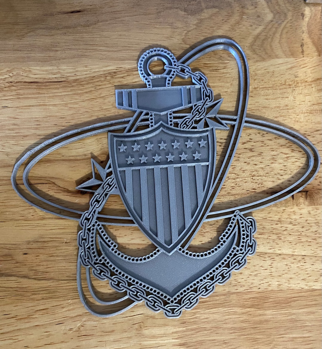 3D Print USCG Electronics Technician (ET), CPO, Chief Rating Badge, Hat ...