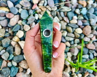 Green Glass Pipe - Etsy