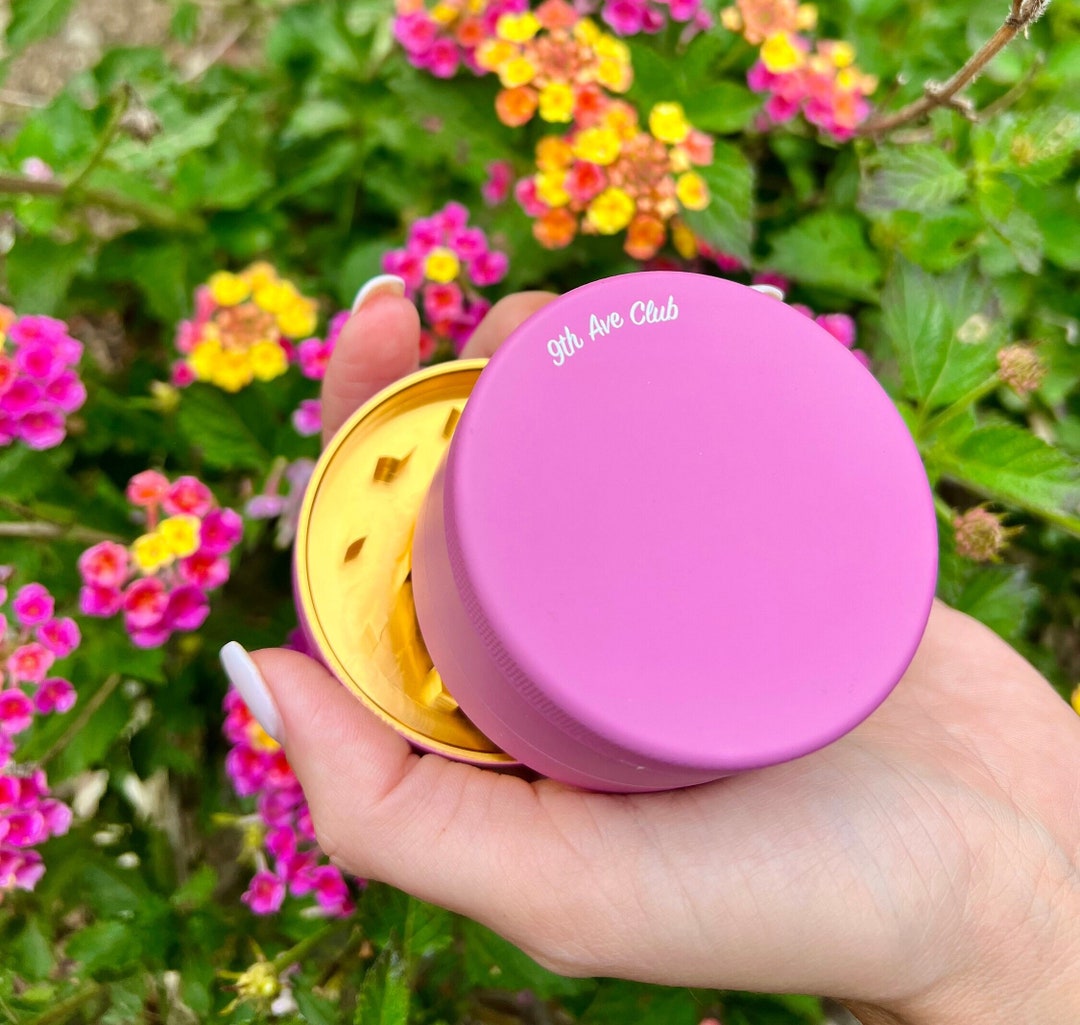 Large 2.5 Inch Stylish Grinder,4 Piece,pink Matte Finish,girly Grinder ...