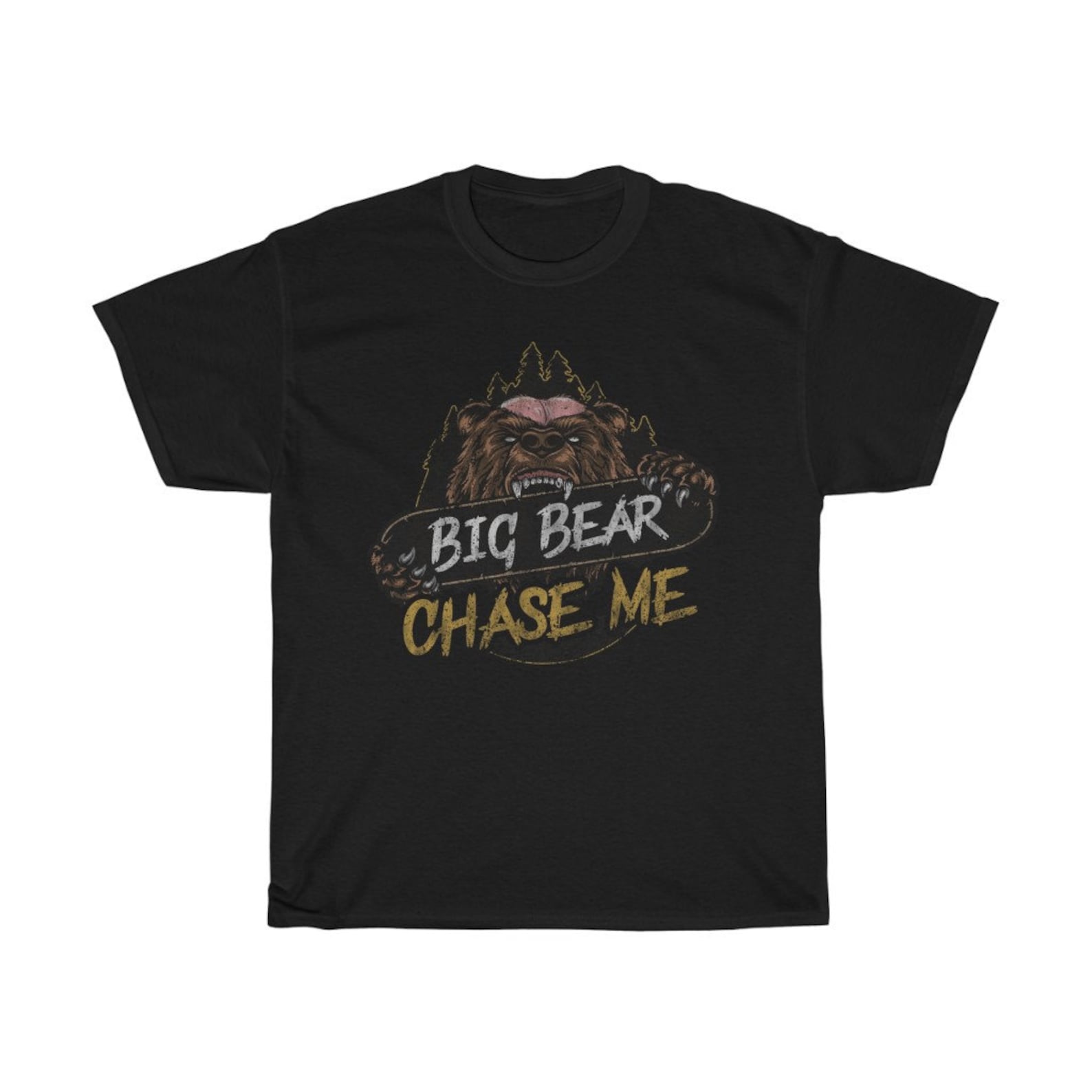 Big Bear Chase Me Funny Outdoors T-shirt - Etsy