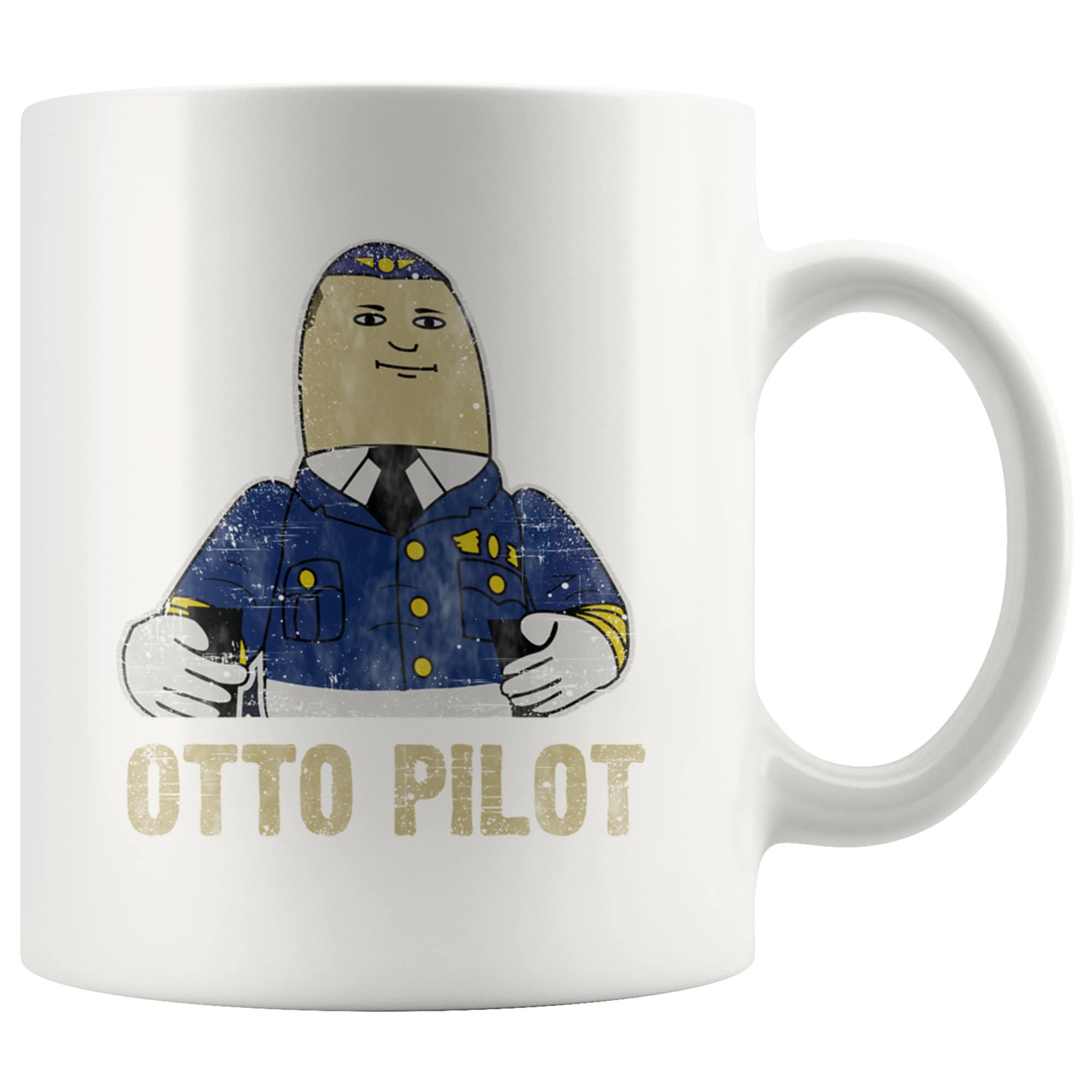Otto Pilot 11 Oz White Coffee Mug - Etsy UK