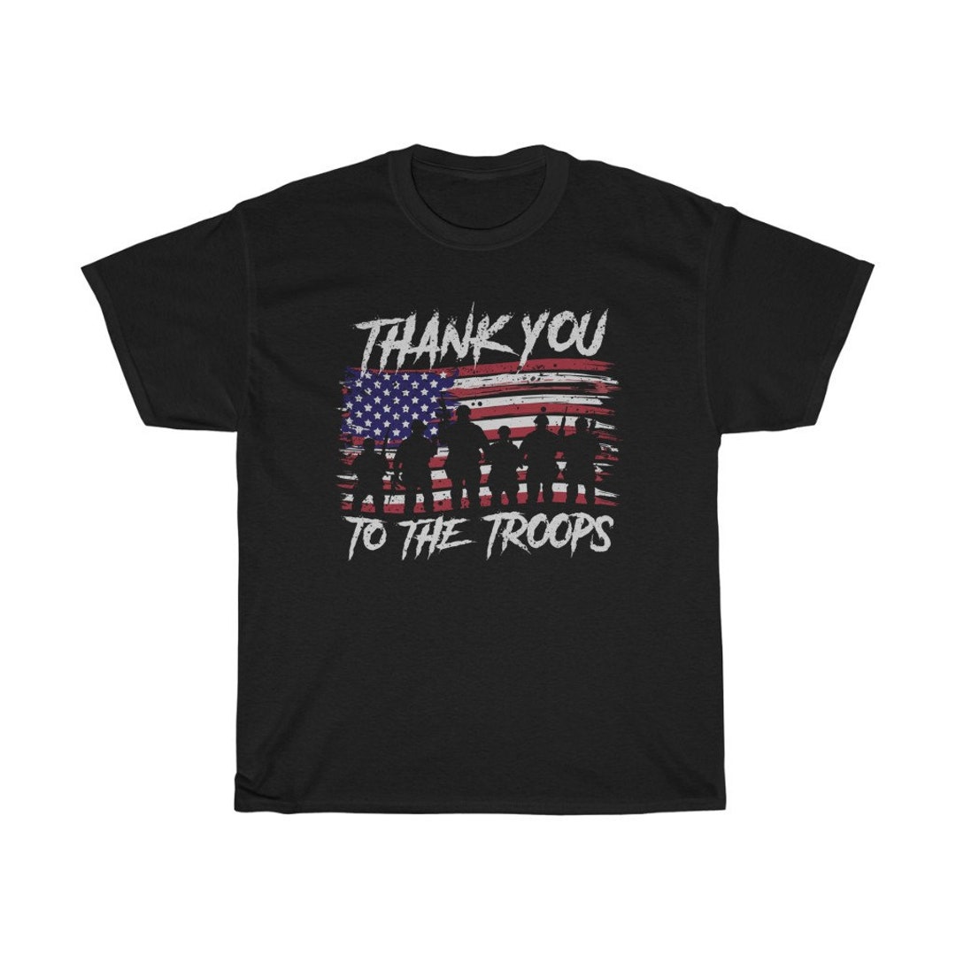 Thank You to the Troops Patriotic 4th of July T-shirt - Etsy