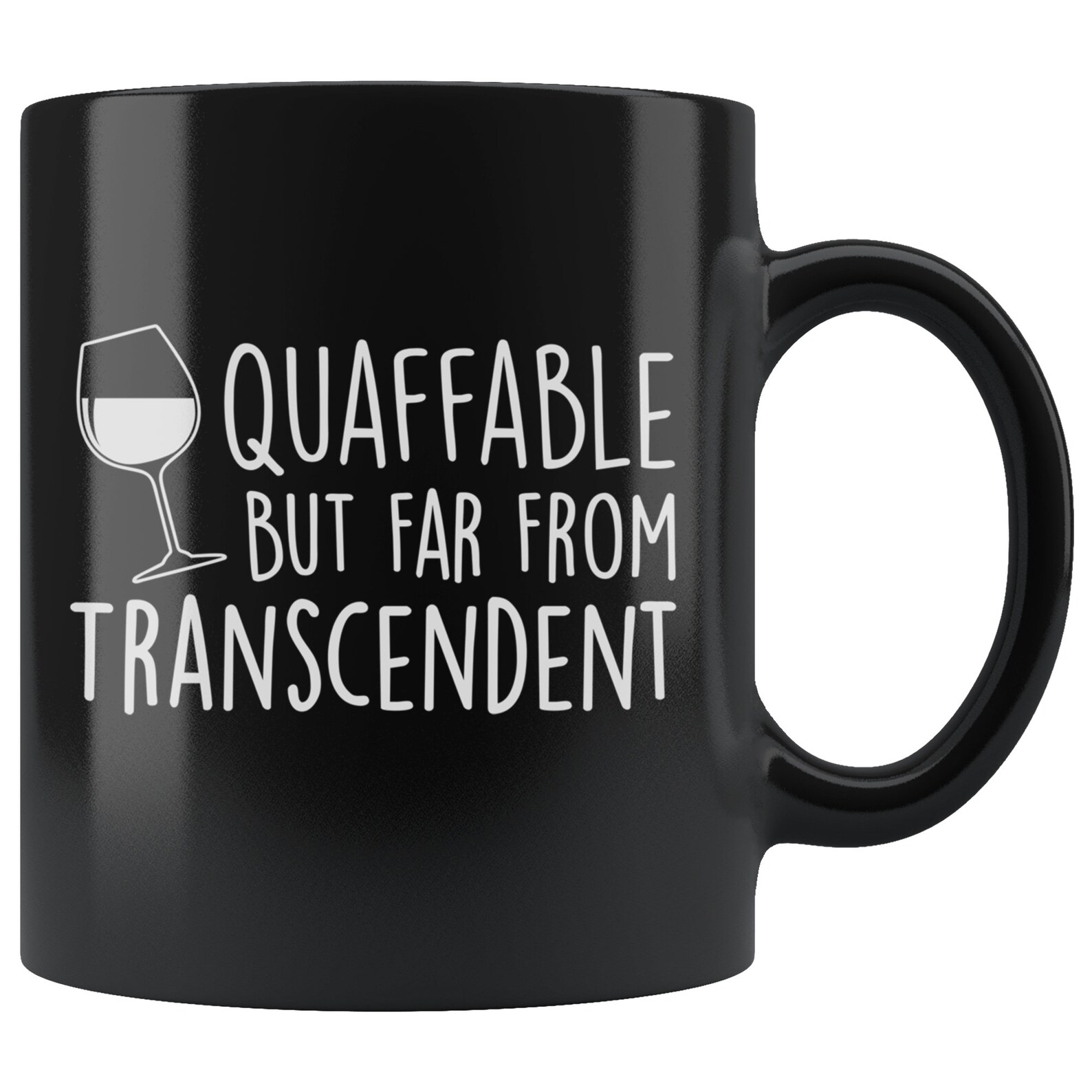 Quaffable but Far From Transcendent 11 Oz Black Coffee Mug - Etsy