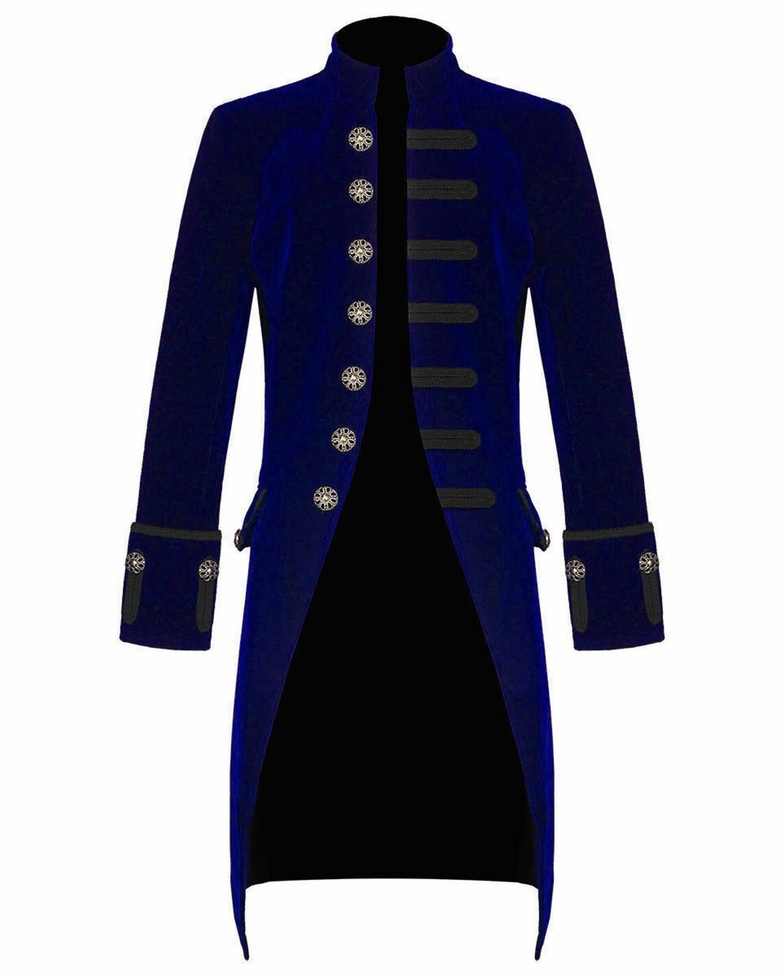 Men's Fashion Tailcoat Blue Velvet Goth Steampunk - Etsy