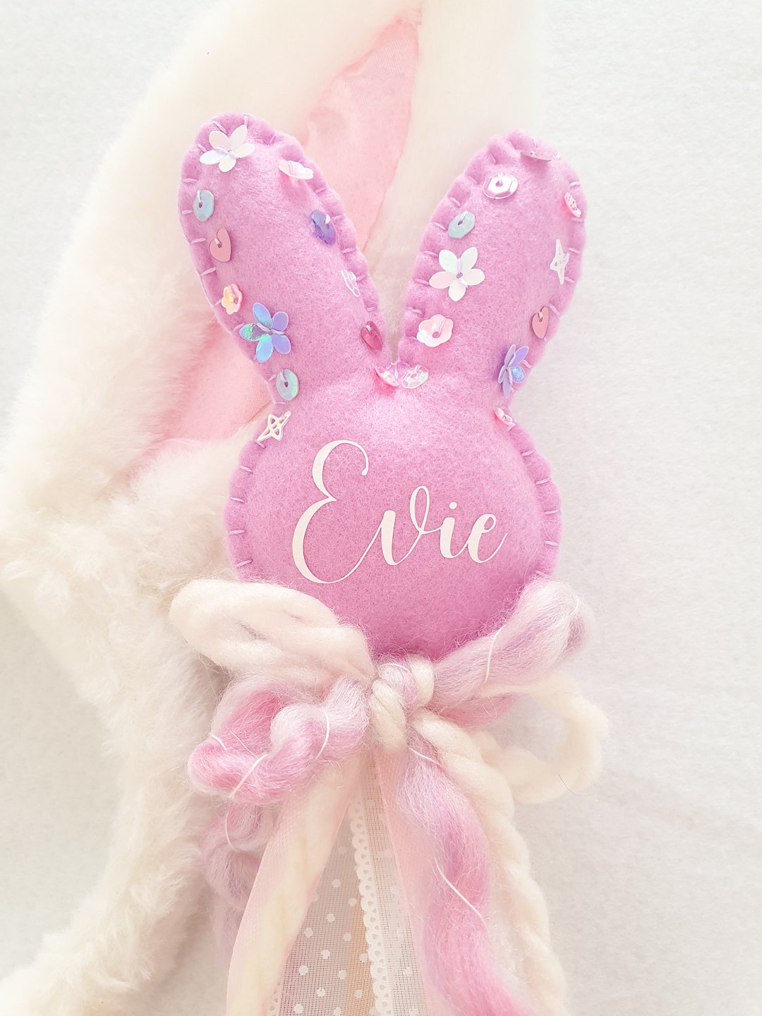 Easter Bunny Wand Bunny Wand Personalised Name Wand Felt Wand Dress Ups ...
