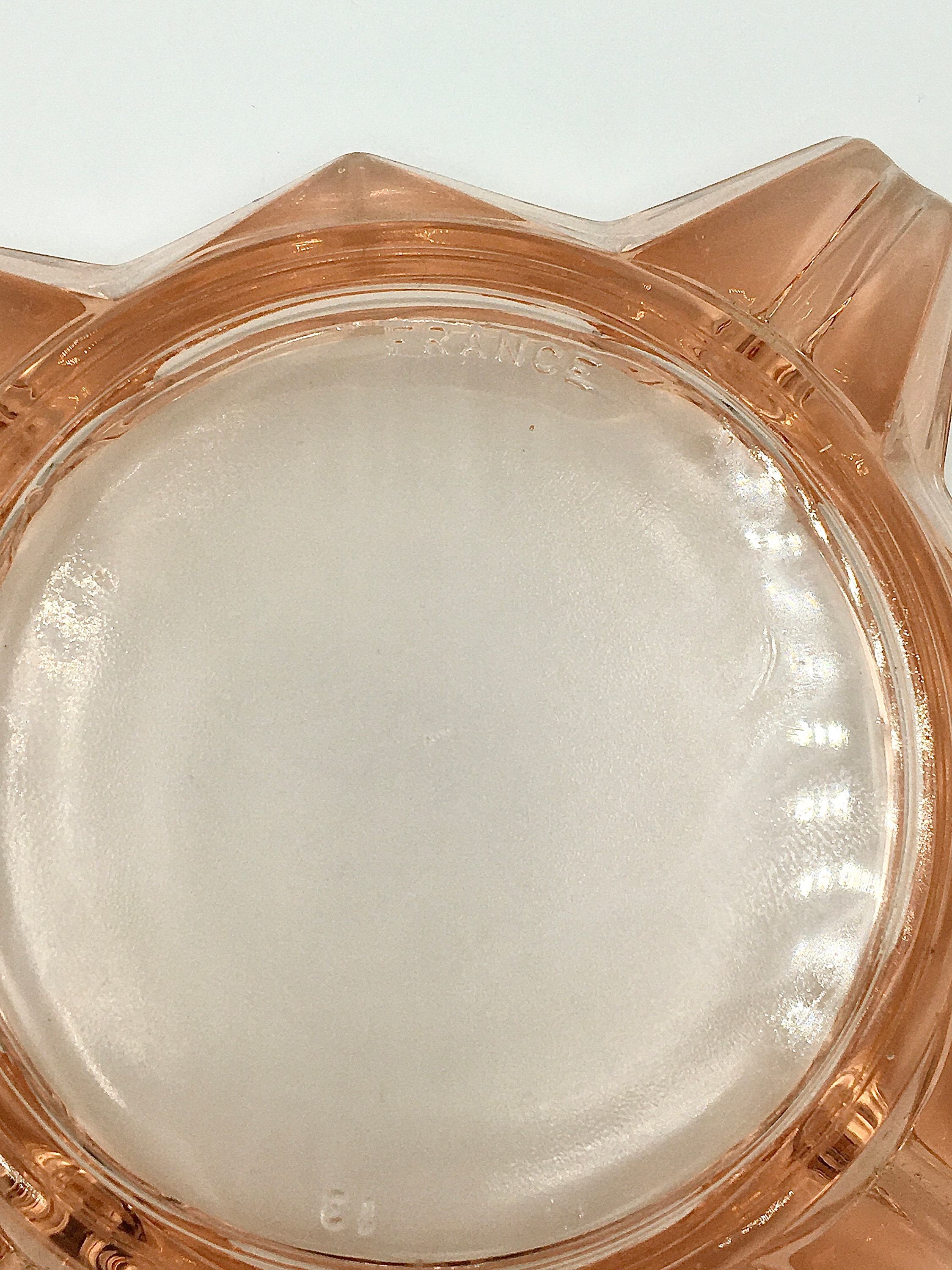 Rare French Vintage Pink Luminarc Cut Glass Ashtray - Etsy