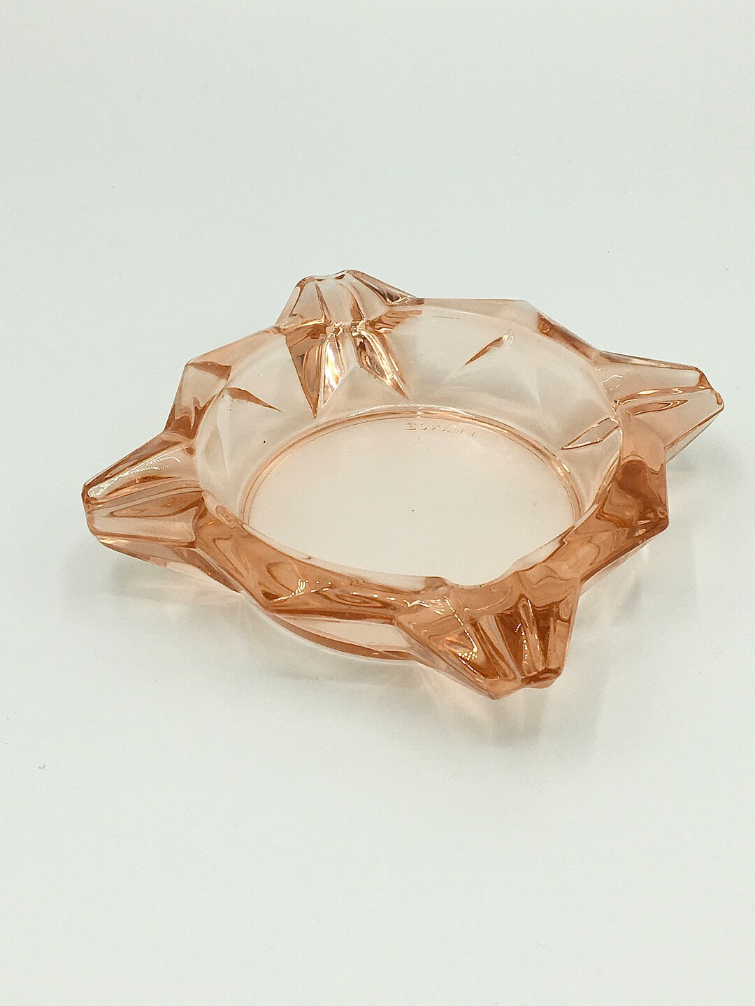 Rare French Vintage Pink Luminarc Cut Glass Ashtray - Etsy