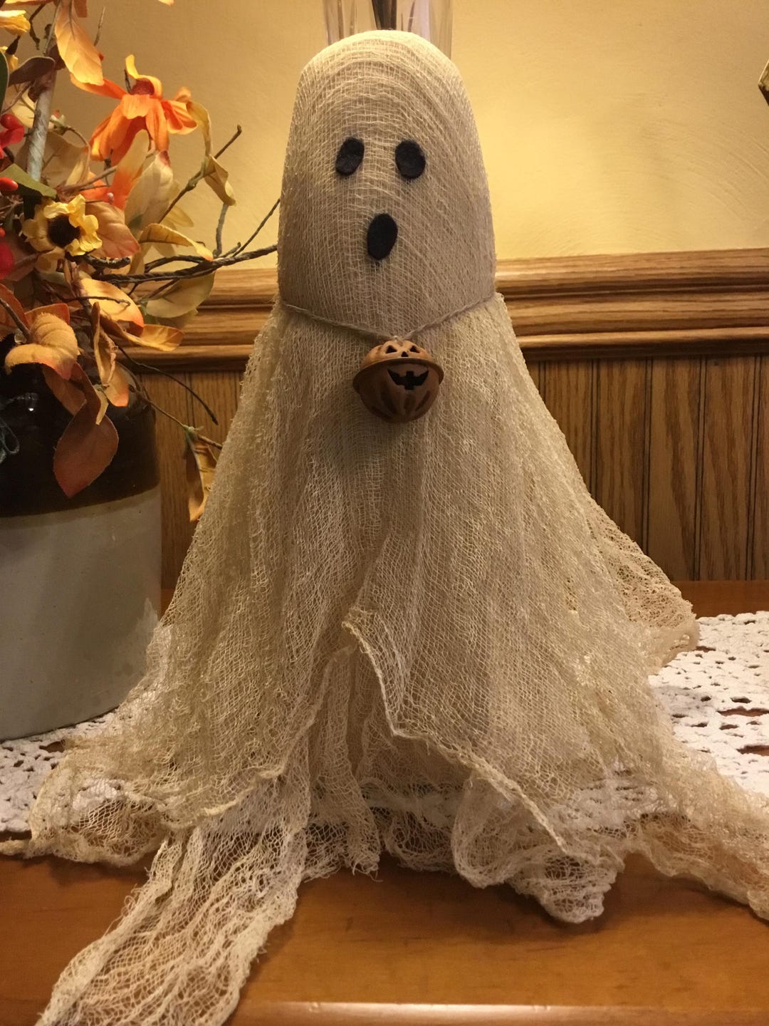 Handmade Primitive Ghost Decor, Halloween Osnaburg Muslin - Etsy