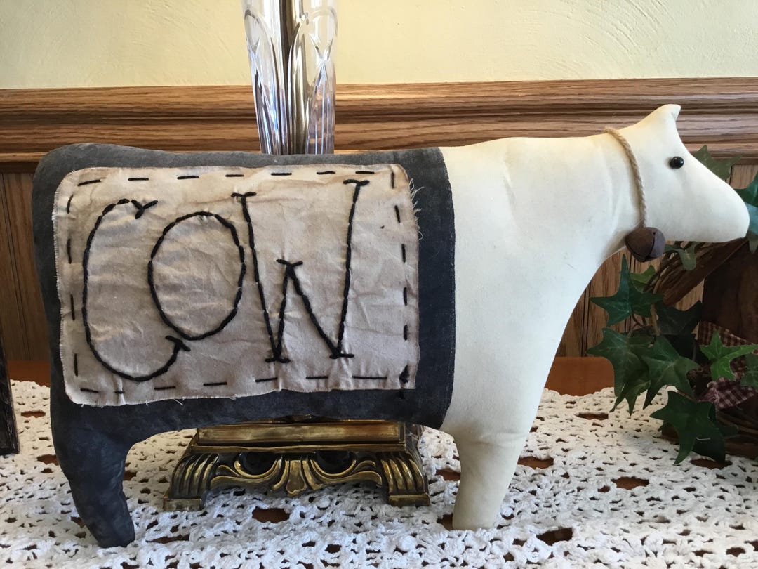 Primitive Farm Animal Decor, Farmhouse Cow Decor, Primitive Farmhouse ...