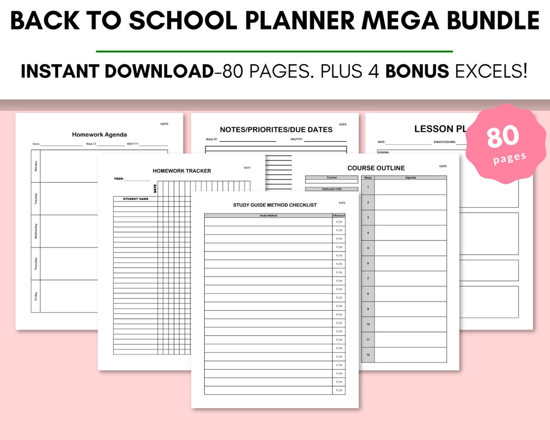 School Planner Printables for Teachers & Students: Organize Lesson ...