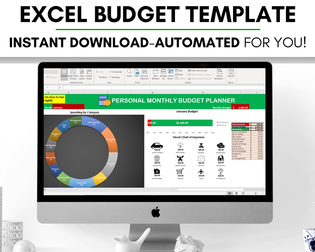 Excel Budget Template That Automatically Tracks Monthly and Yearly ...