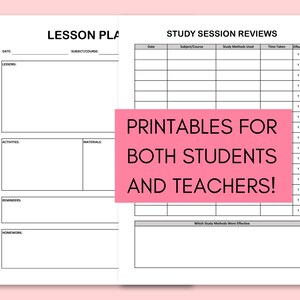 School Planner Printables for Teachers & Students: Organize Lesson ...