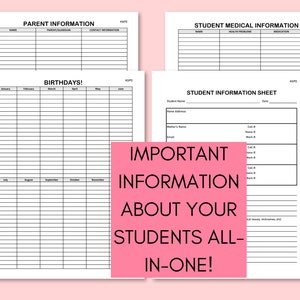 School Planner Printables for Teachers &amp; Students: Organize Lesson ...