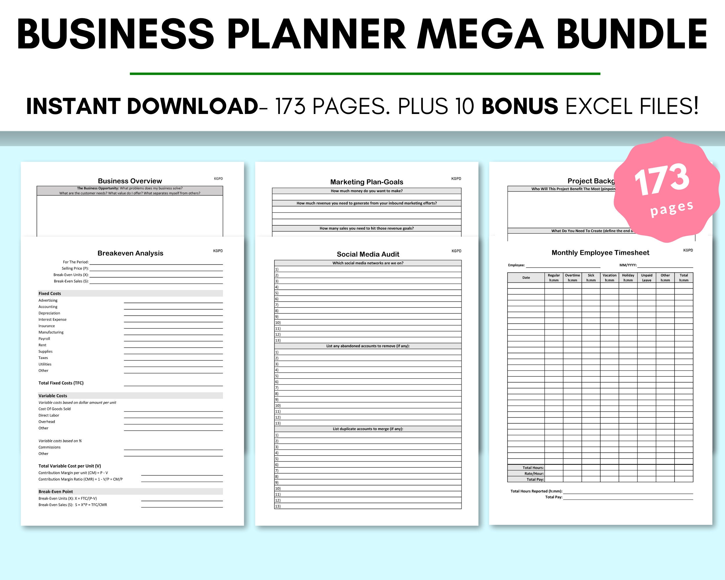 Business Planner PDF Small Business Planner Download Now Etsy Business Planner PDF Small Business Planner Download Now Etsy
