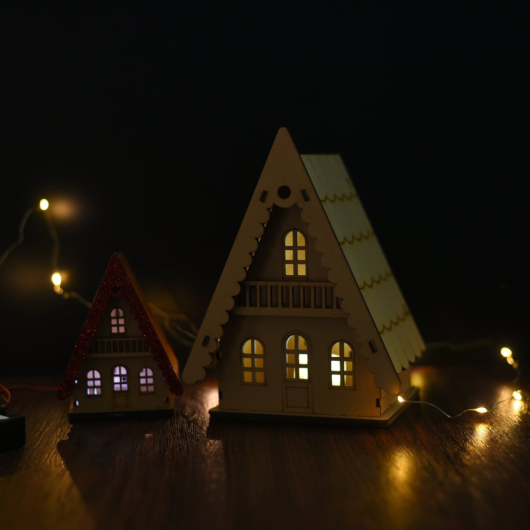 Led-lit Christmas Hut Wooden Hut - Etsy